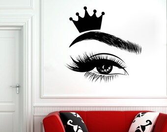 Eyelash Decals Eyelashes Wall Decal Window Sticker Beauty | Etsy