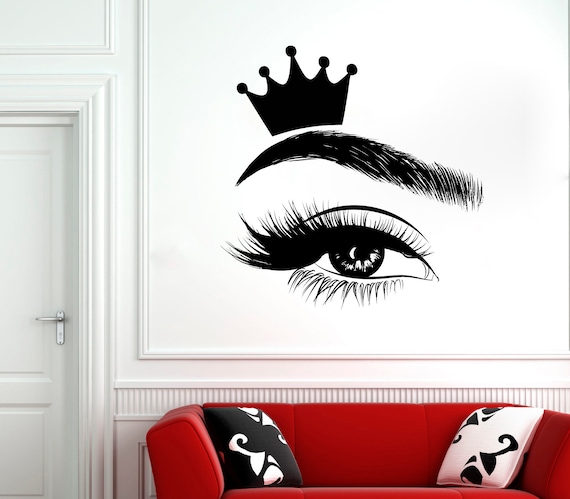 Wall Décor Available in 24 WINKING EYE Lashes Beauty Salon Vinyl Wall ...