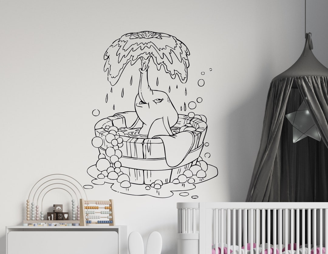 Dumbo Elephant Wall Decal Dumbo Wall Sticker Nursery Wall Decor 5053 - Etsy