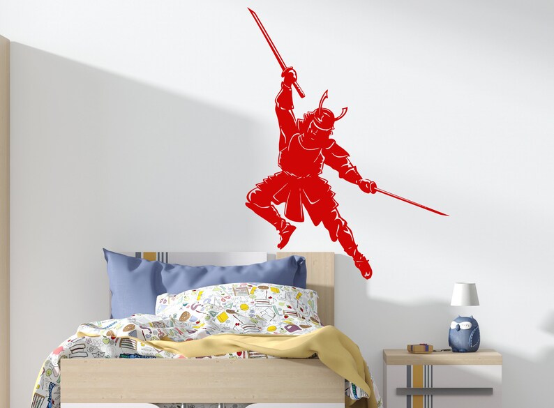 Ninja Wall Decal Samurai Wall Sticker Warrior Wall Decor | Etsy