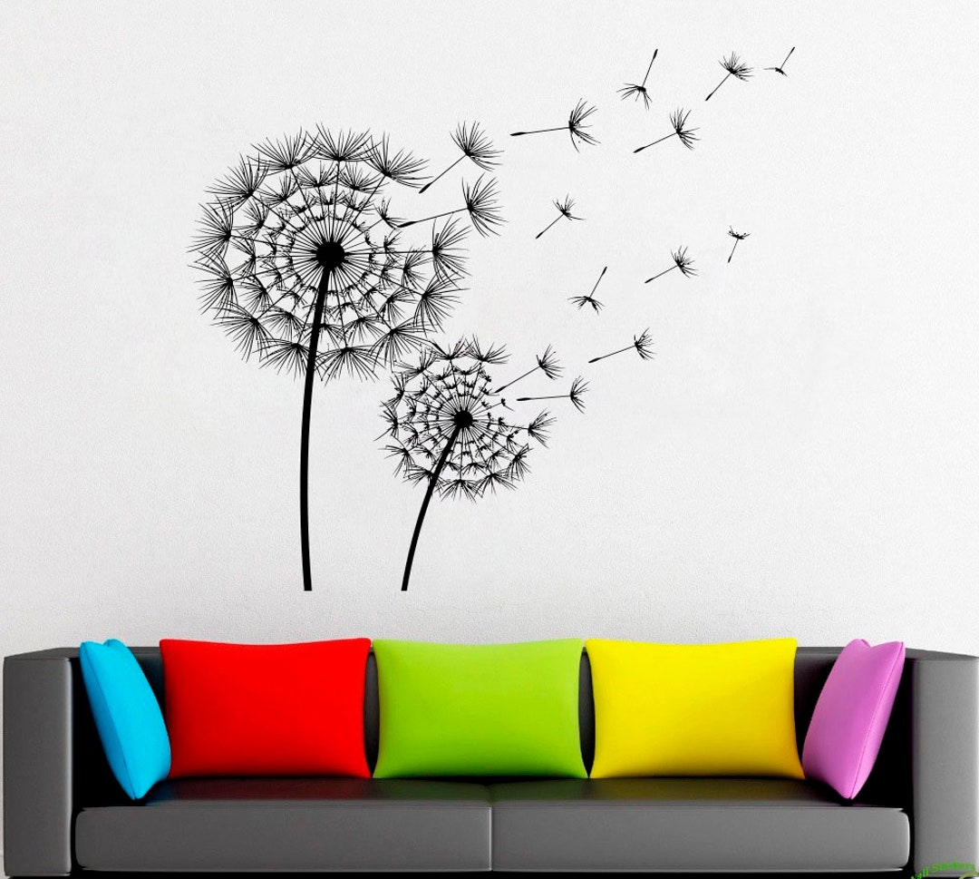 Dandelion Decor, Flower, Plant, Nature, Gift,wall Decor,wall Decal ...