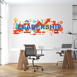 Leadership Office Wall Decal Teamwork Quote Wall Sticker Office Decor ...