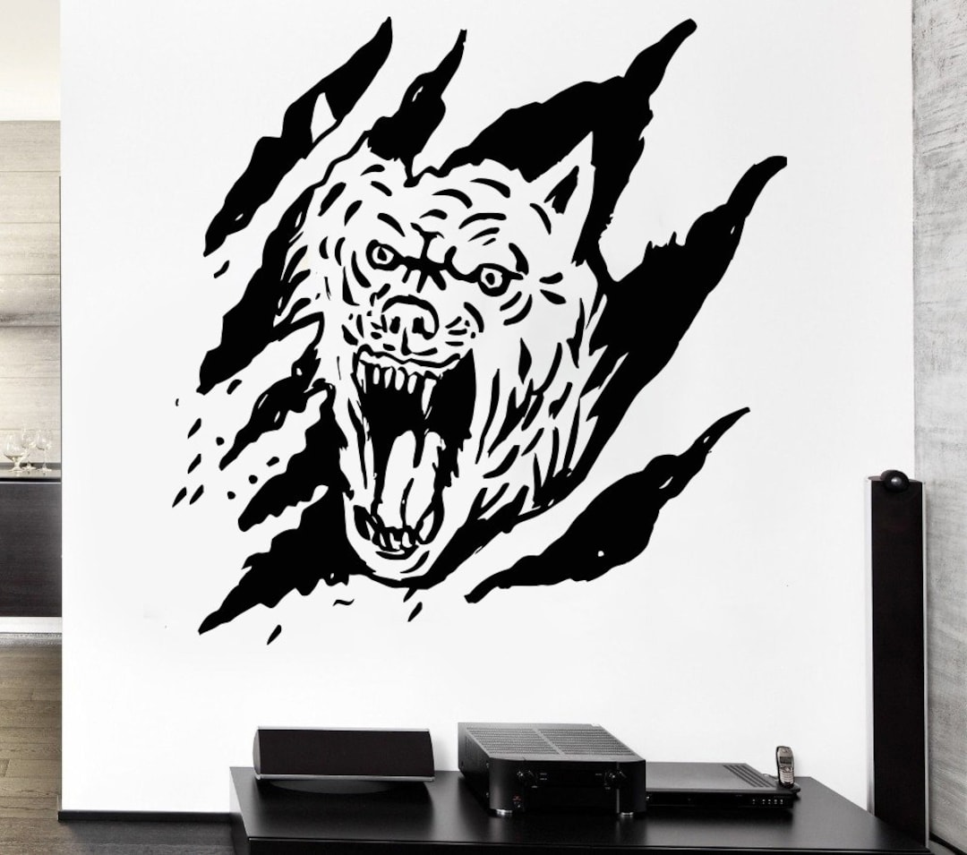 Wolf Beast Werewolf Predator Howl Animals Wall Decor Wall Decal Car ...