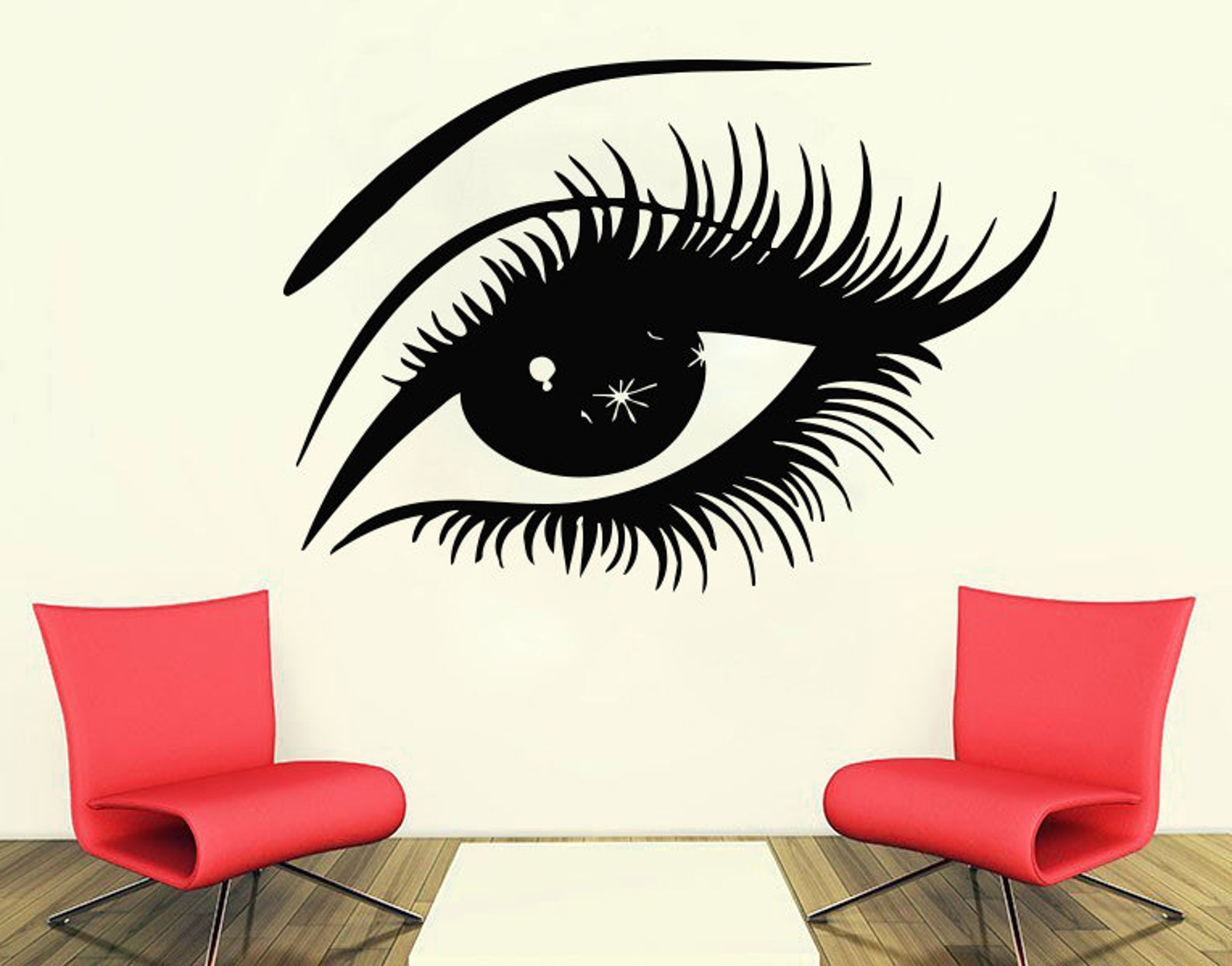 Eyelash Decals Eyelashes Wall Decal Window Sticker Beauty | Etsy