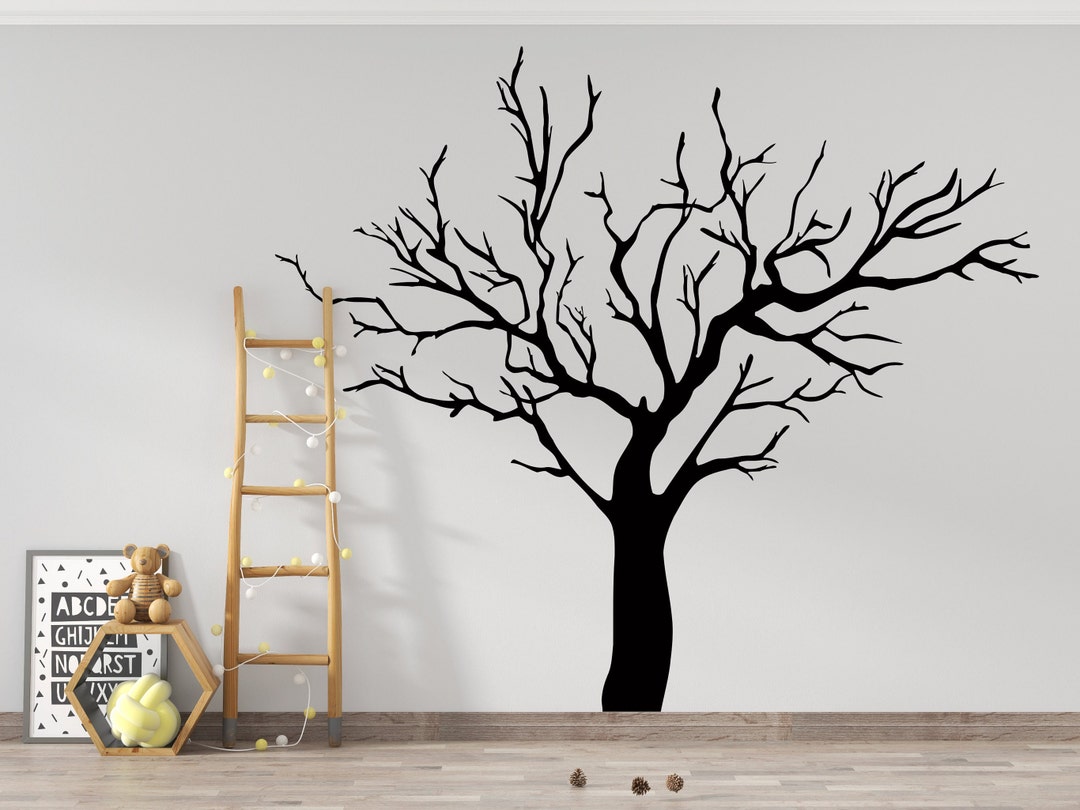 Tree Wall Decal Tree Branch Wall Sticker Tree Wall Decor 1259 - Etsy