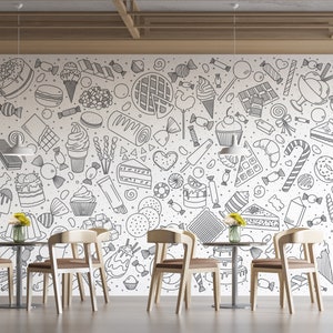 Sweets Wall Graphics Desserts Cookies Cupcakes Donut Croissant Cake ...