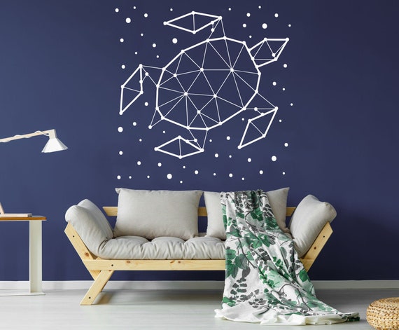 Turtle Constellation Wall Decal Fish Stars Wall Sticker Sky - Etsy