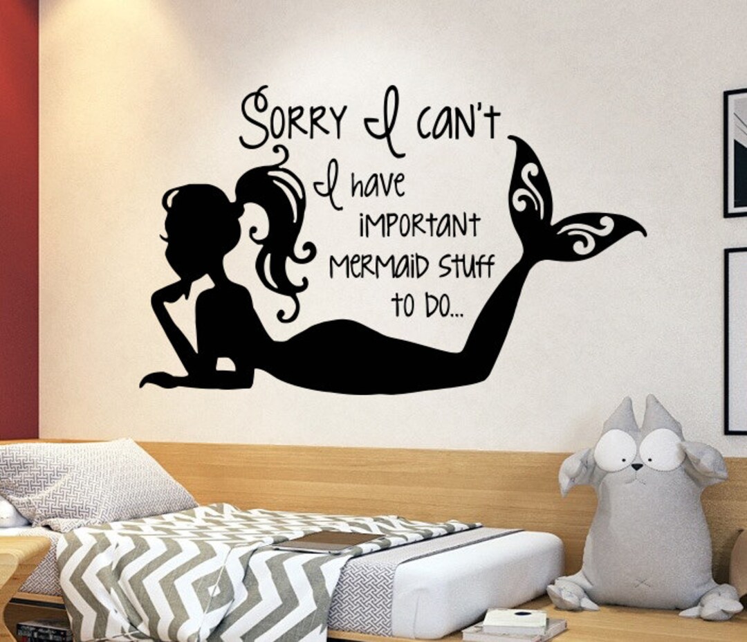 Ariel Mermaid Wall Decal: Girls Bedroom Decor 4112 - Etsy