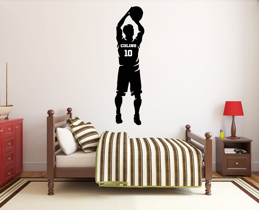 Basketball Wall Decal | Basketball Wall Decor | Custom Name Basketball ...