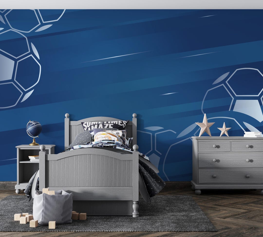 Soccer Peel and Stick Wallpaper Soccer Field Self Adhesive Removable ...