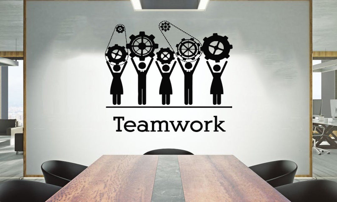 Office Wall Decal Teamwork Quote Wall Sticker Office Decor Inspire ...