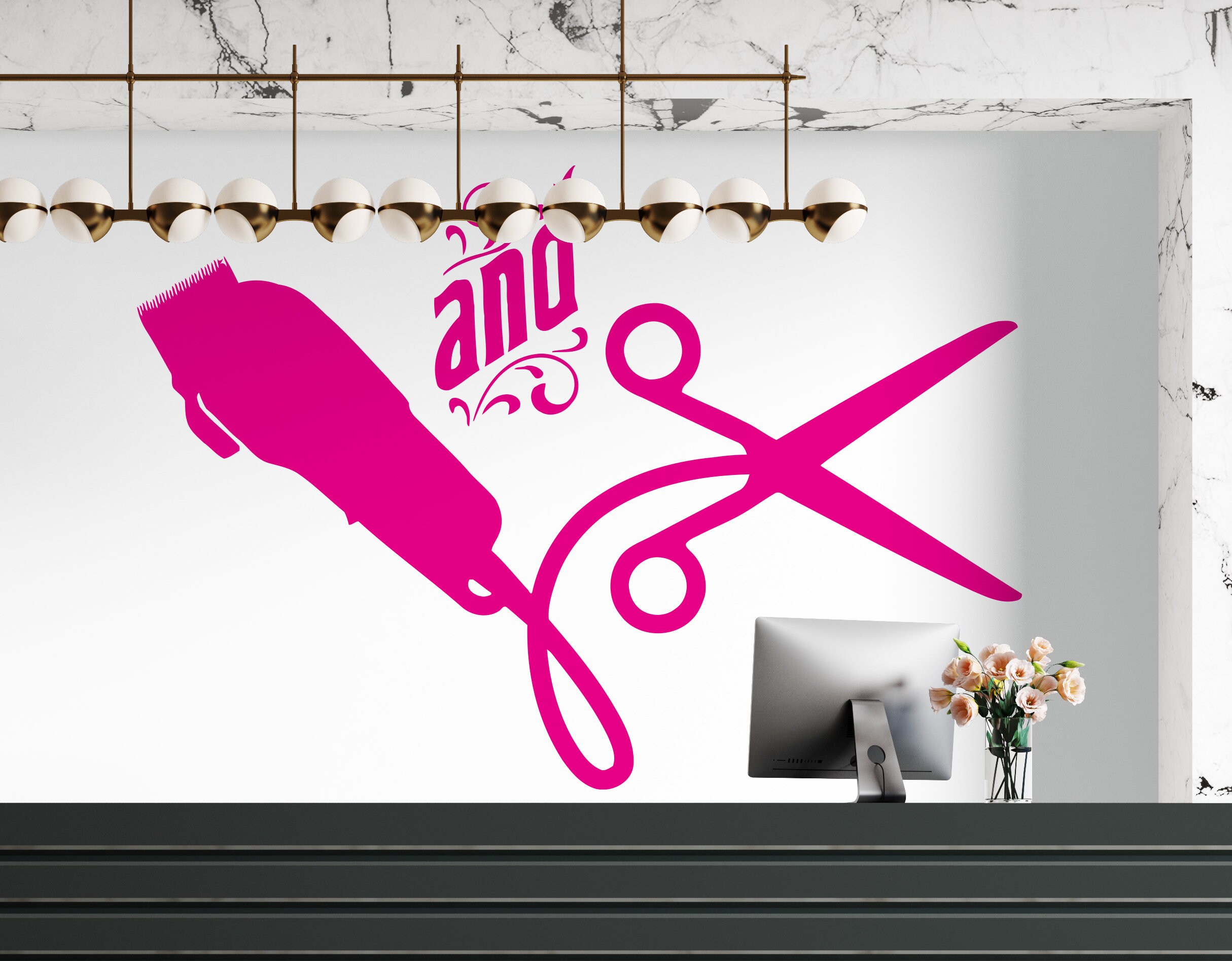 Hair Salon Wall Window Decal Sticker Hair Stylist Hair Tools | Etsy