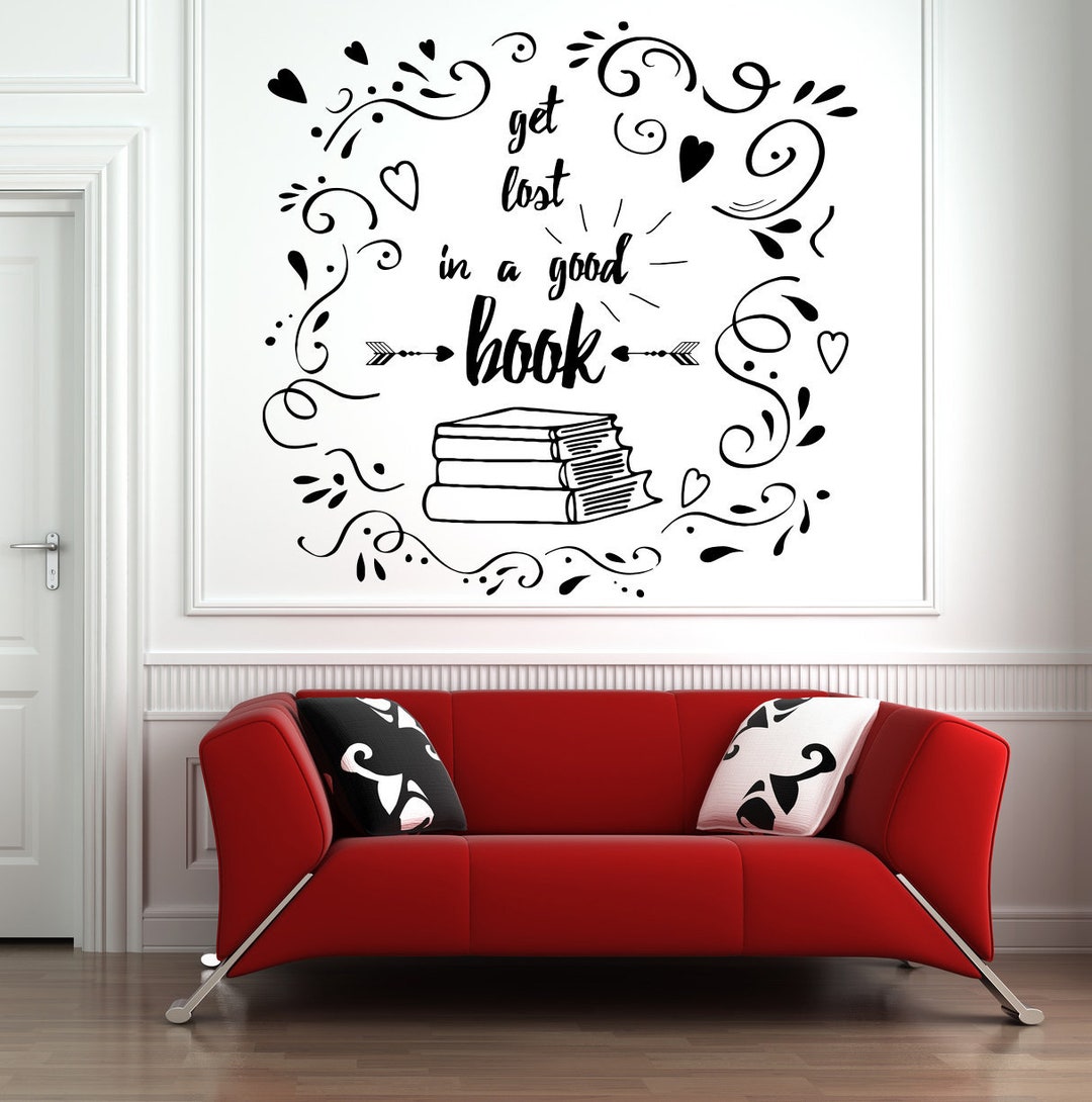 Lost Pages | Reading Quote Sticker | Library Wall Art | Book Lover ...