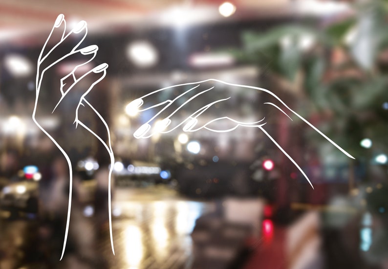 Nail Salon Wall Decal Manicure Pedicure Window Sticker Nail | Etsy