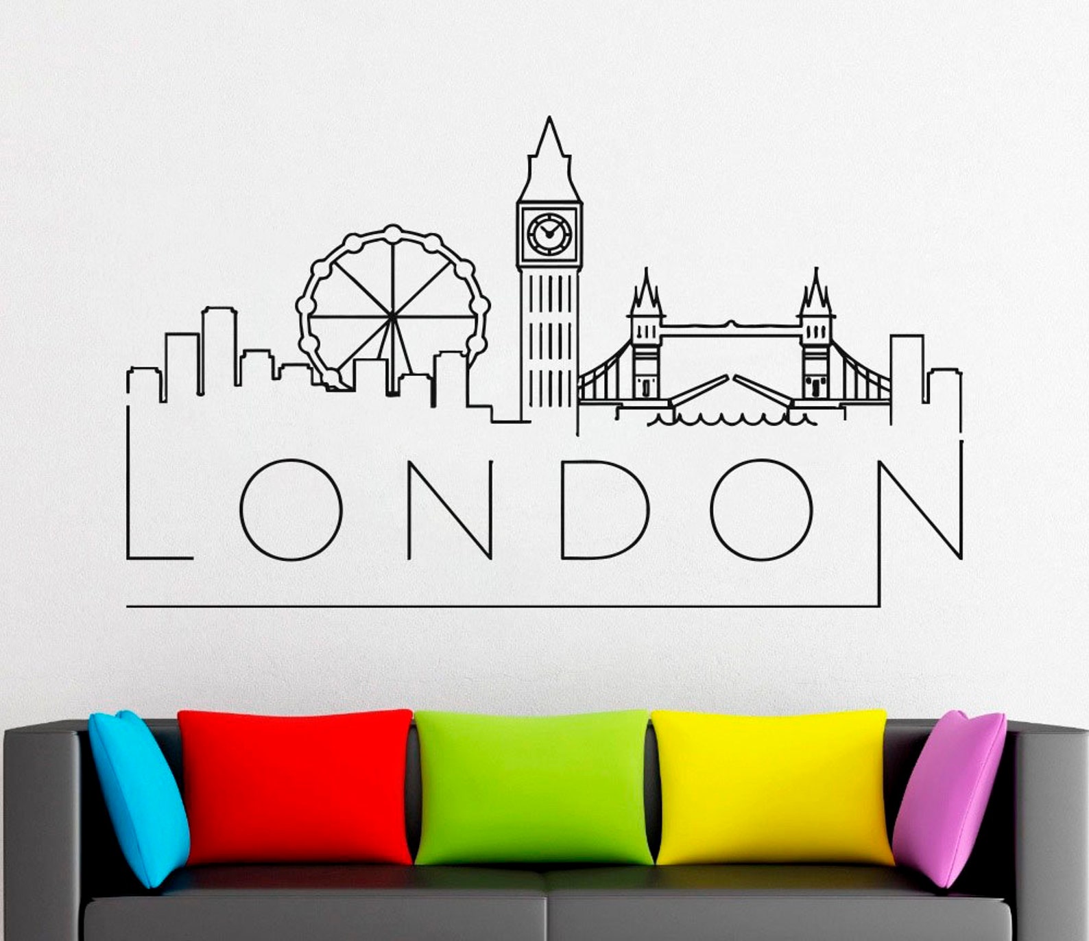 New York City decal City Sticker Skyscraper Wall Decal Window | Etsy