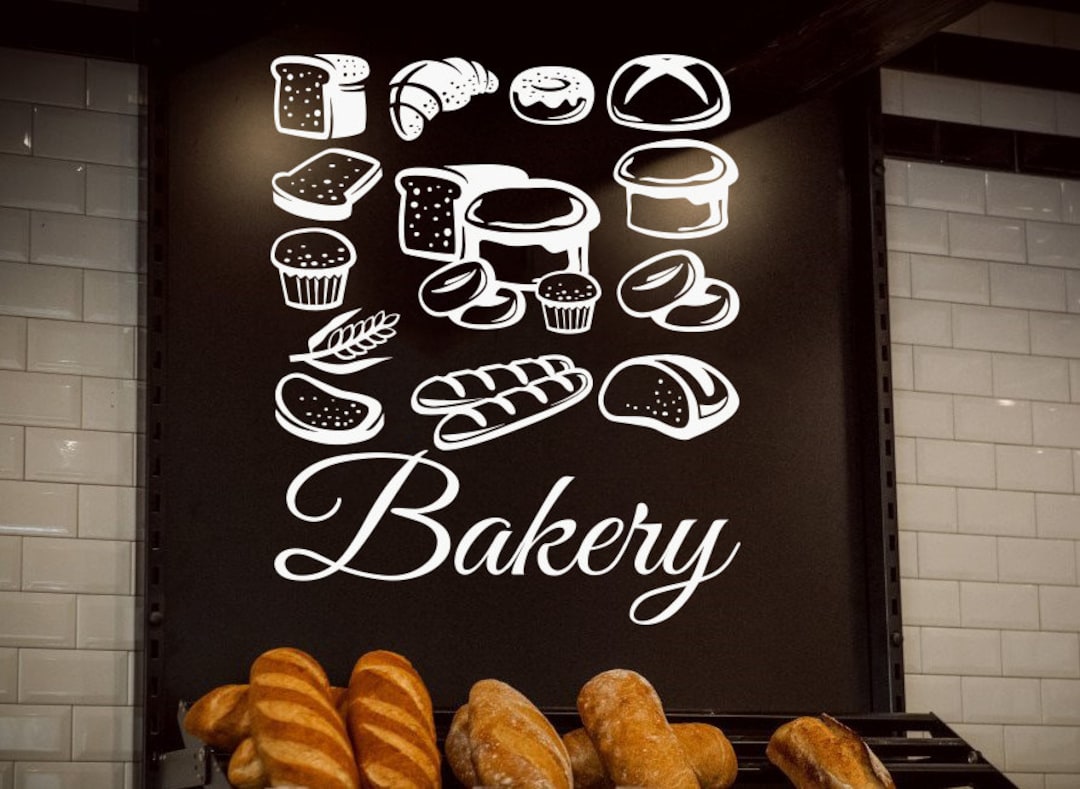 Bakery Wall Decal | Bakery Wall Sticker | Bakery Window Decal 4418 - Etsy
