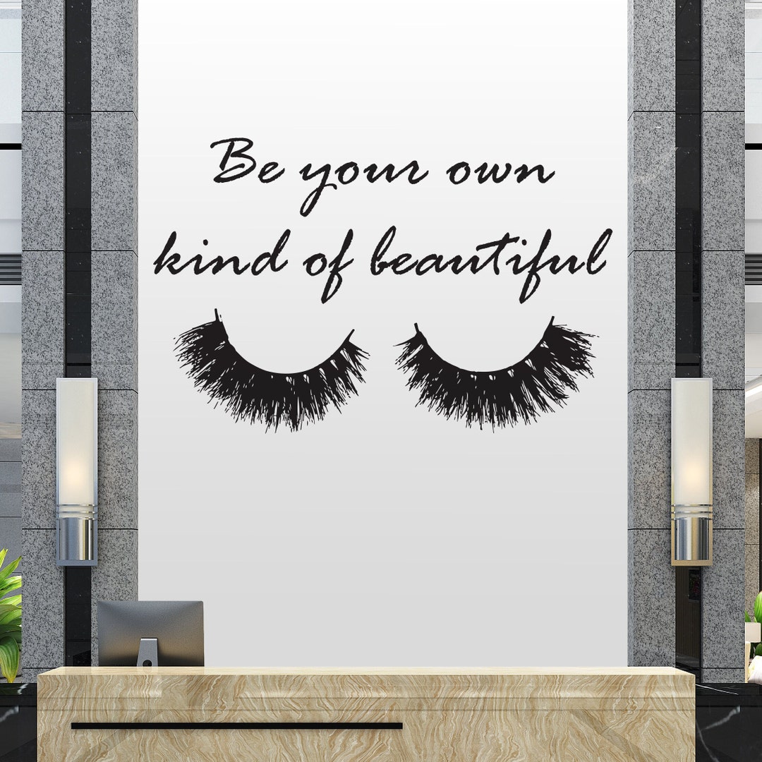 Eyelashes and Eyebrows Wall Decal Lashes and Brows Window Sticker ...
