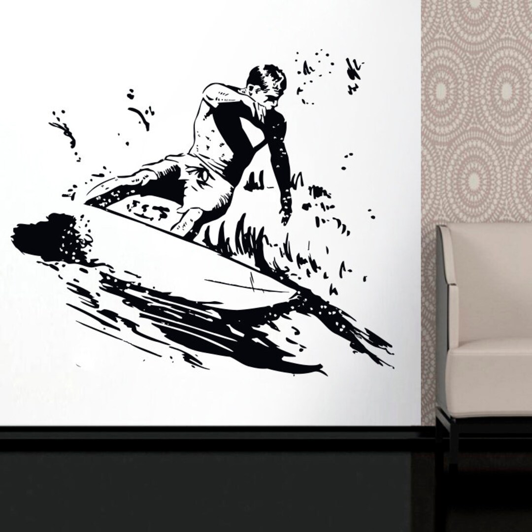 Surfing Surfer Board Wave Ocean Extreme Wall Sports Wall Decor Wall ...