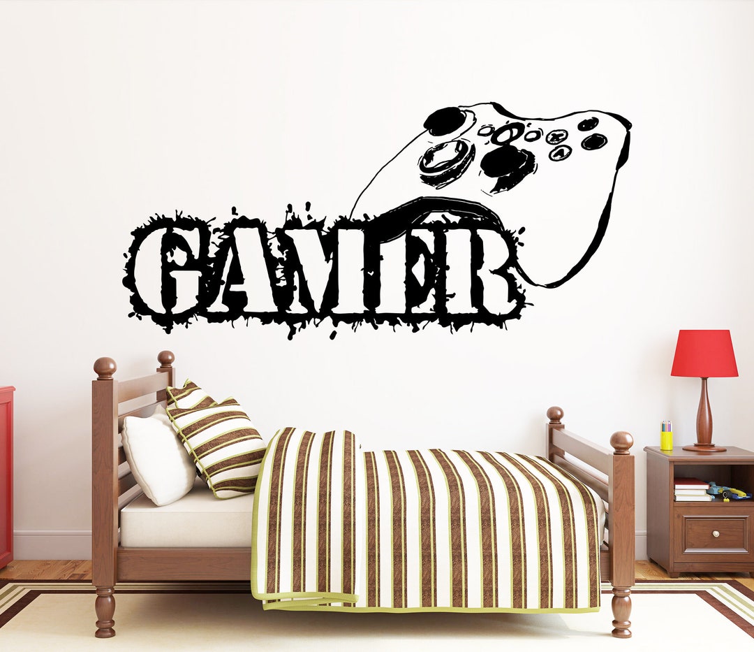 Gamer Wall Decal: Video Game Controller, Gaming Room Decor Vg055 - Etsy