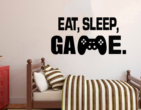 Gamer Wall Decal Video Games Wall Sticker Controller Wall | Etsy