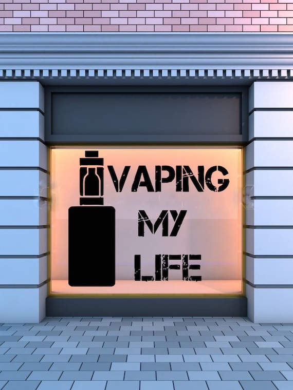 Vape Wall Window Decal Sticker Vape Shop Vaping Vape Store | Etsy