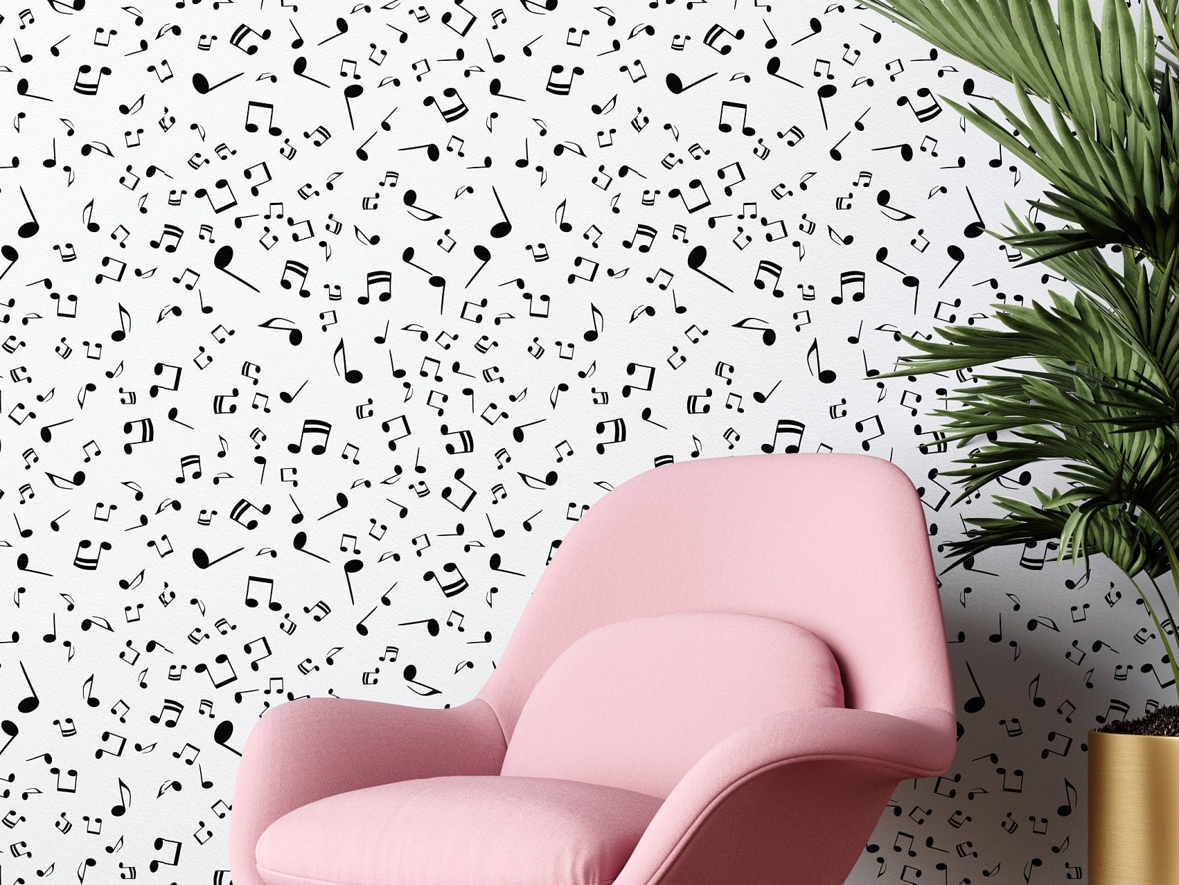 Music Notes Peel and Stick Wallpaper Music Studio Wall Decor - Etsy Canada