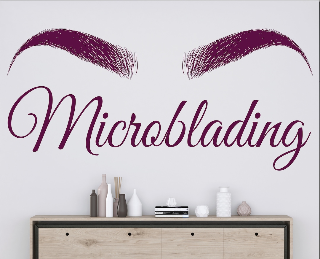 Eyebrows Decal Microblading Beauty Salon Wall Decal Window Sticker ...