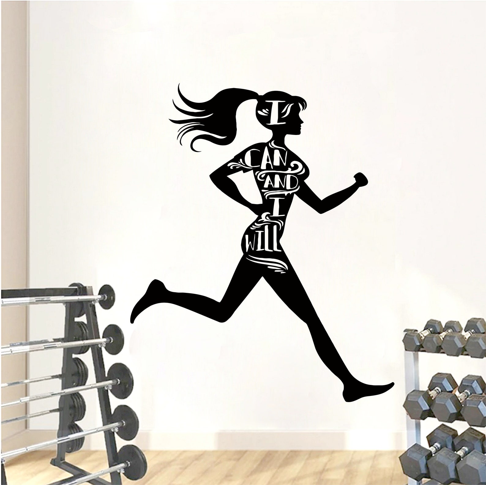 Fitness Wall Decal Workout Wall Decal Gym Wall Decor | Etsy