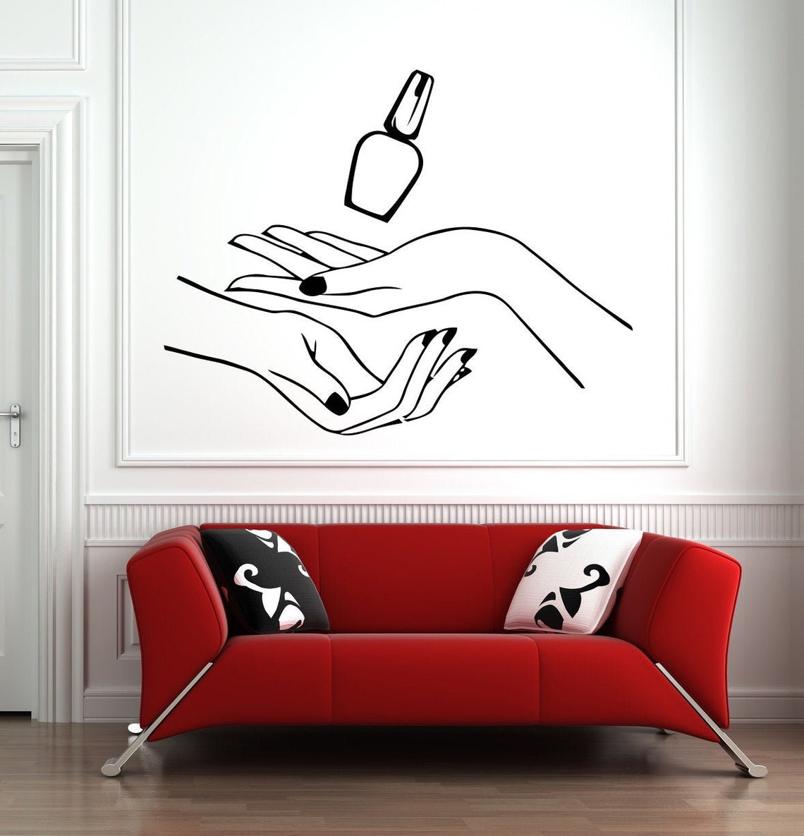 Nail Salon Wall Decal Manicure Pedicure Window Sticker Nail | Etsy