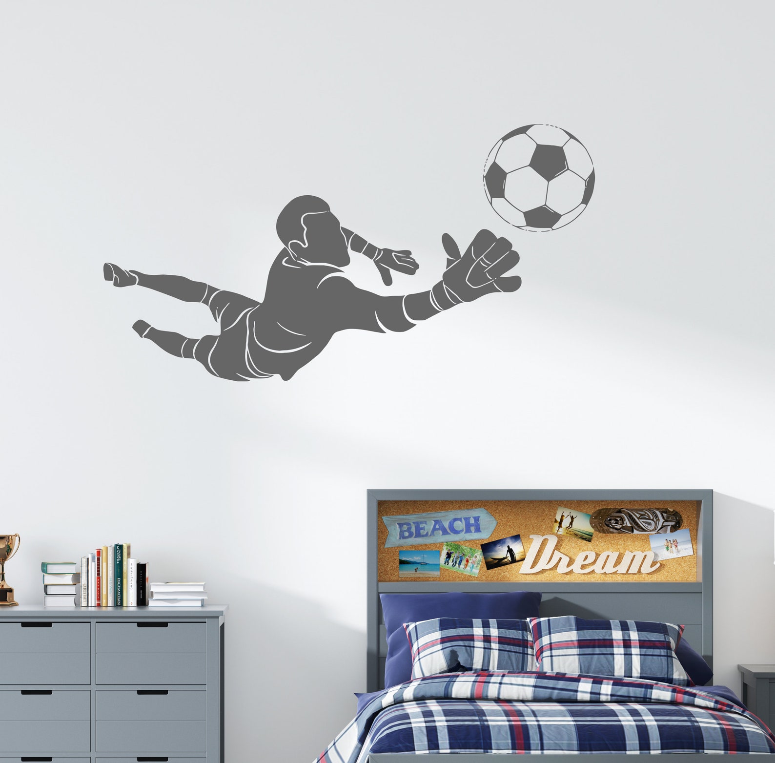 Goalkeeper Soccer Wall Decal Soccer Player Wall Sticker - Etsy