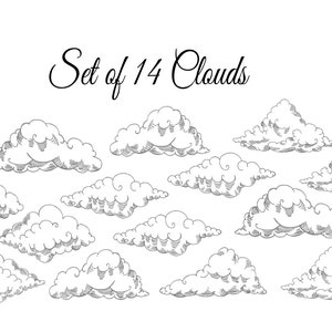 Clouds Wall Decal | Clouds Wall Decor for Nursery | Clouds Stickers for ...