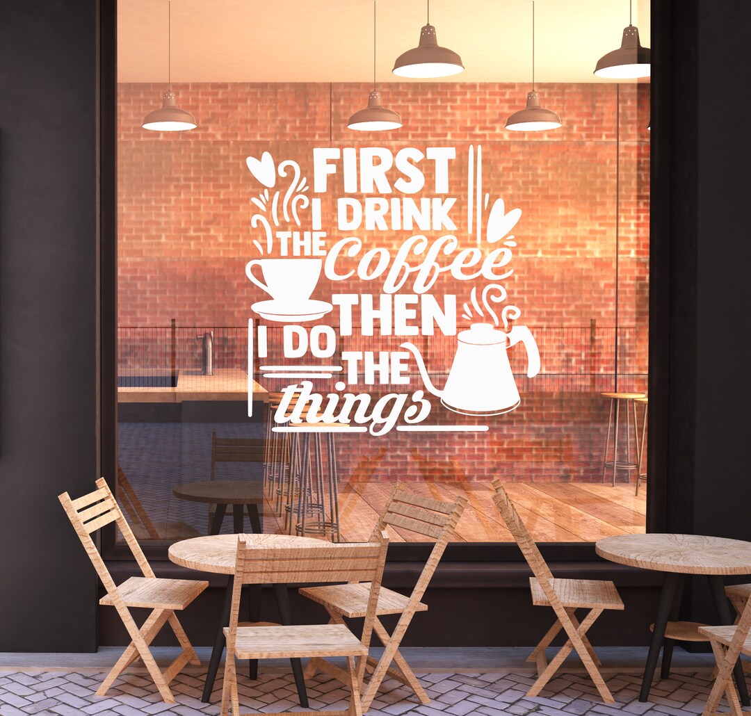 Coffee Wall Decal | Coffee Beans Wall Sticker | Coffee Wall Decor CF8 ...