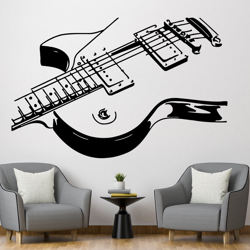 Guitar Wall Decal - Etsy