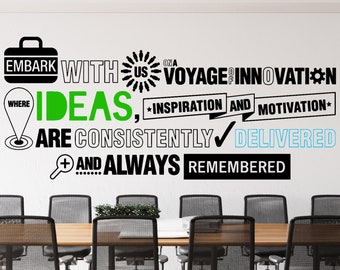 Office Wall Decal Teamwork Quote Wall Sticker Office Decor Inspire ...