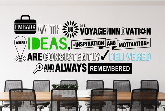 Office Wall Decal Teamwork Quote Wall Sticker Office Decor | Etsy