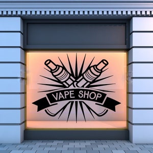 Vape Wall Window Decal Sticker Vape Shop Vaping Vape Store - Etsy