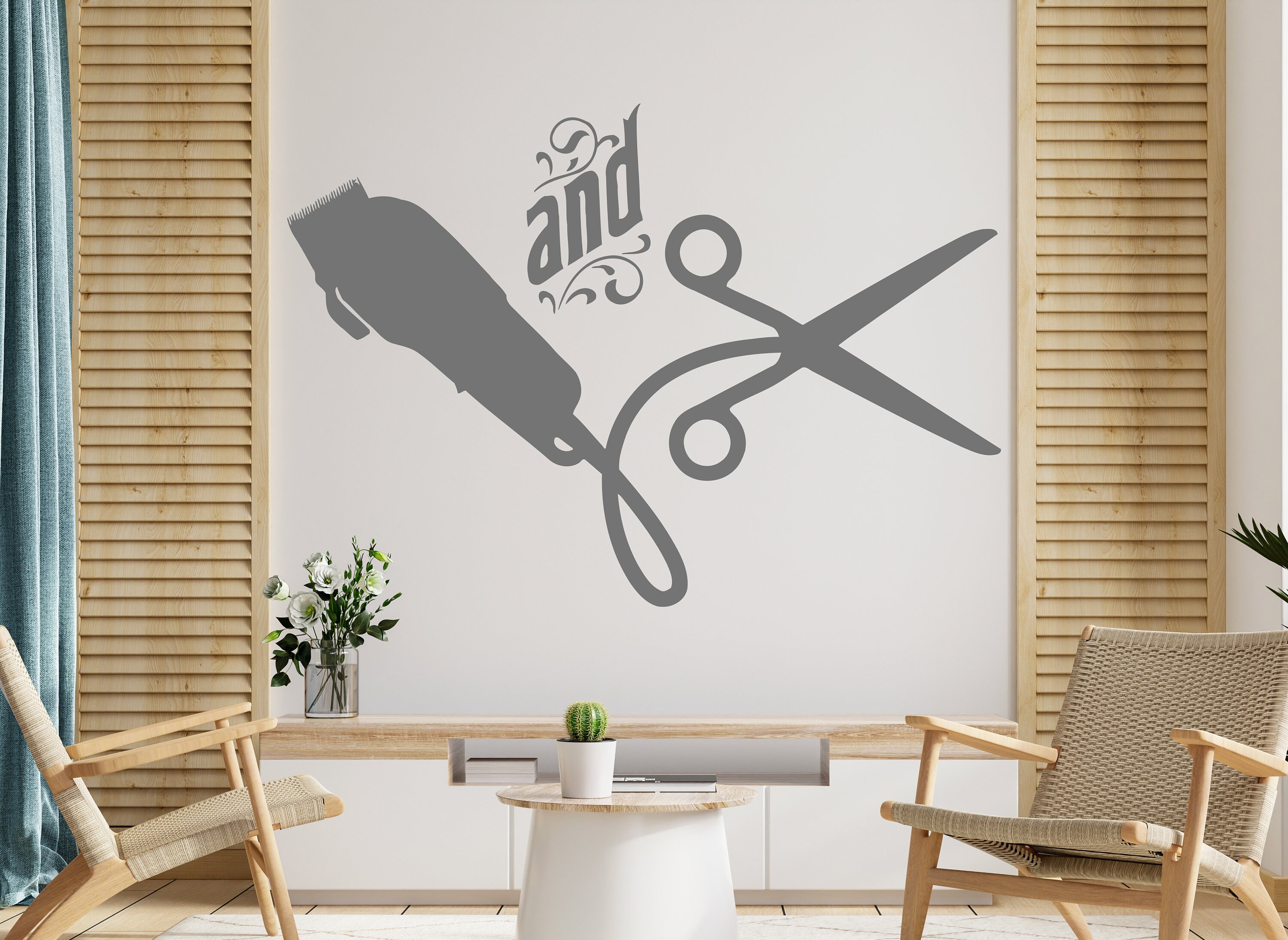 Hair Salon Wall Window Decal Sticker Hair Stylist Hair Tools | Etsy