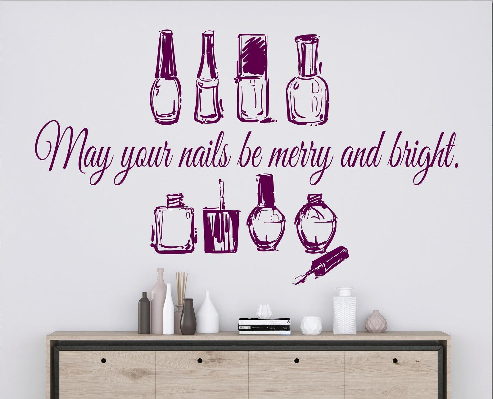 Nail Salon Wall Decal Manicure Pedicure Window Sticker Nail - Etsy
