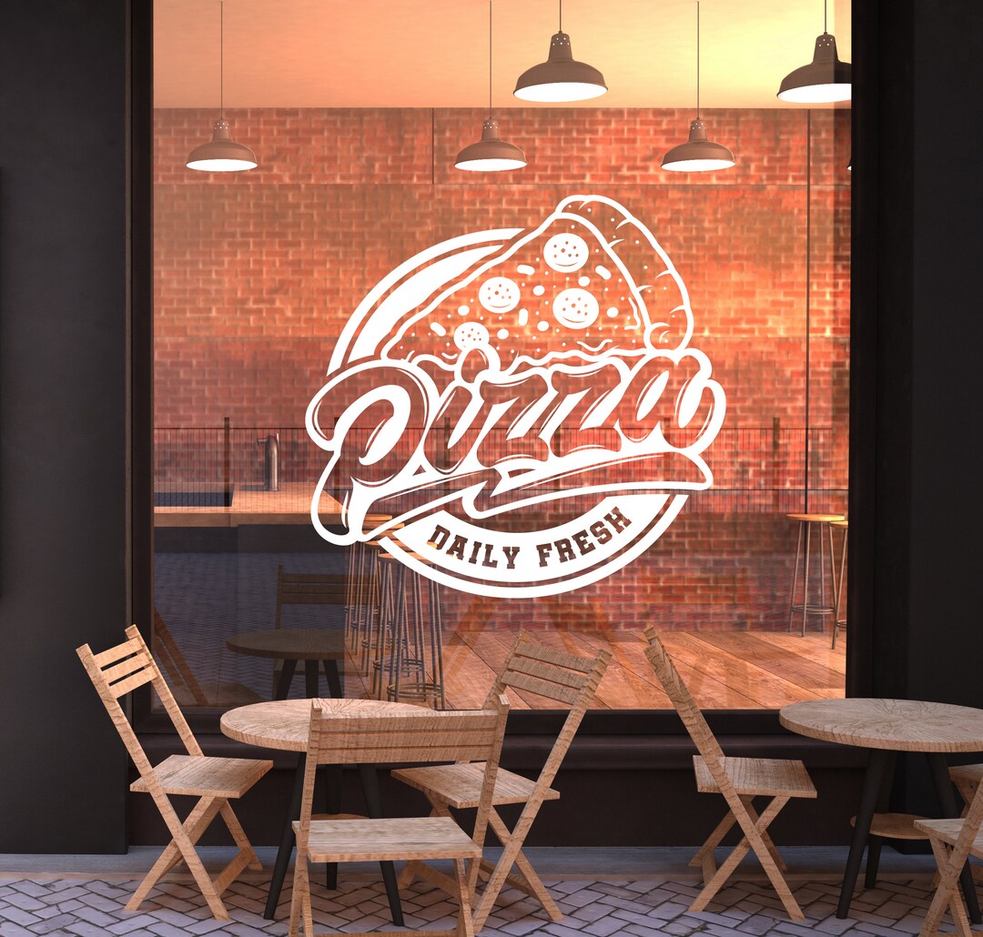 Pizza Wall Decal | Vinyl Sticker for Pizzeria | Decorations for Italian ...
