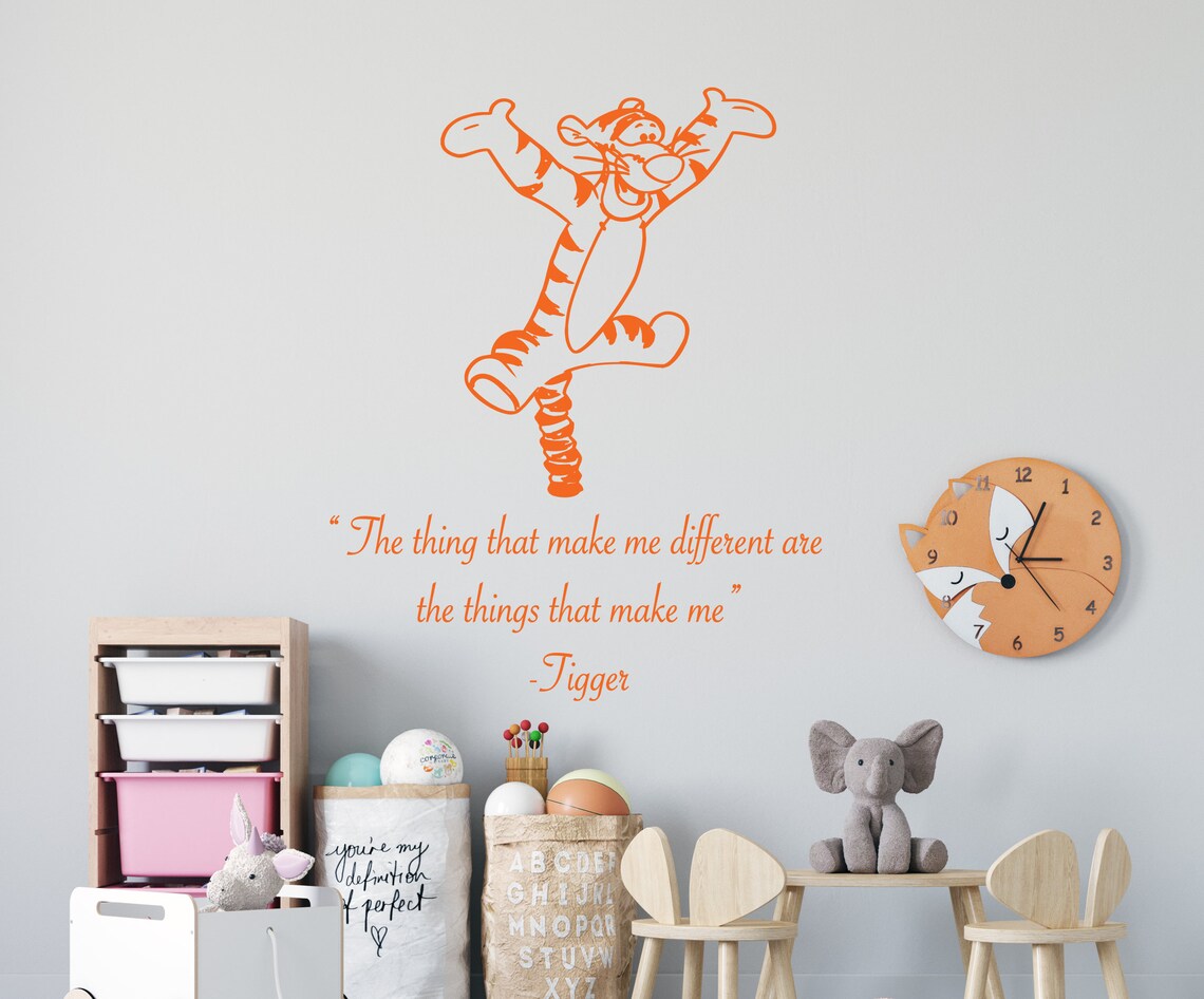 Tigger Decal Winnie the Pooh Wall Decal Quotes Tigger Piglet - Etsy