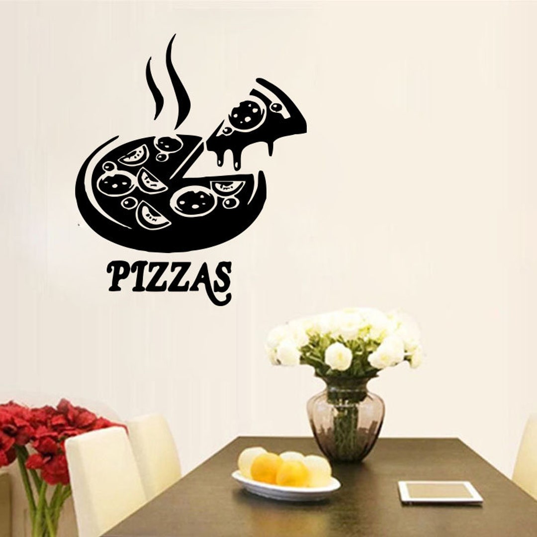 Pizza Wall Decal / Pizzeria Wall Décor / Pizza Window Decal T565 - Etsy