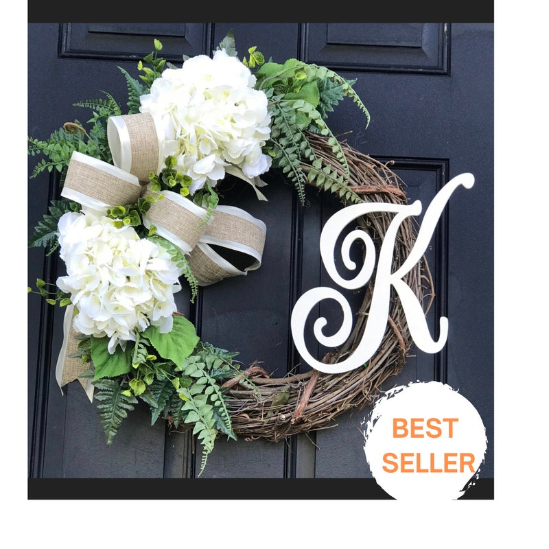 Wreath Monogram - Etsy