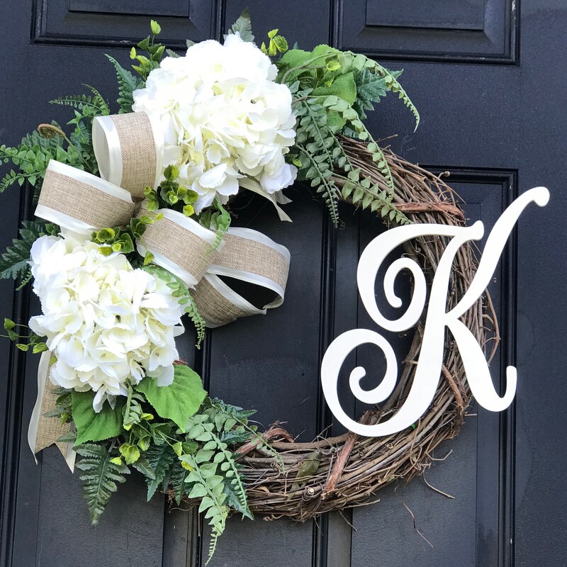 Monogram Door Wreath - Etsy