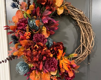 Purple Fall Wreath - Etsy