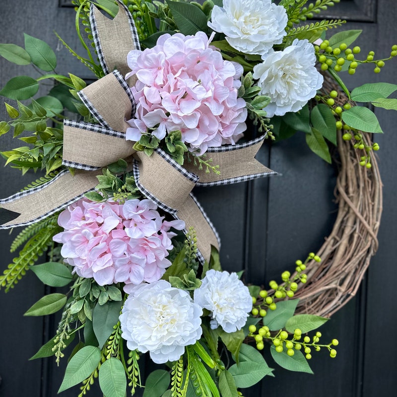 Hydrangea Wreath - Etsy