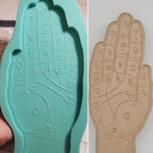 Hamsa Hand Shape Mold Silicone Mold for Resinart Mold for | Etsy