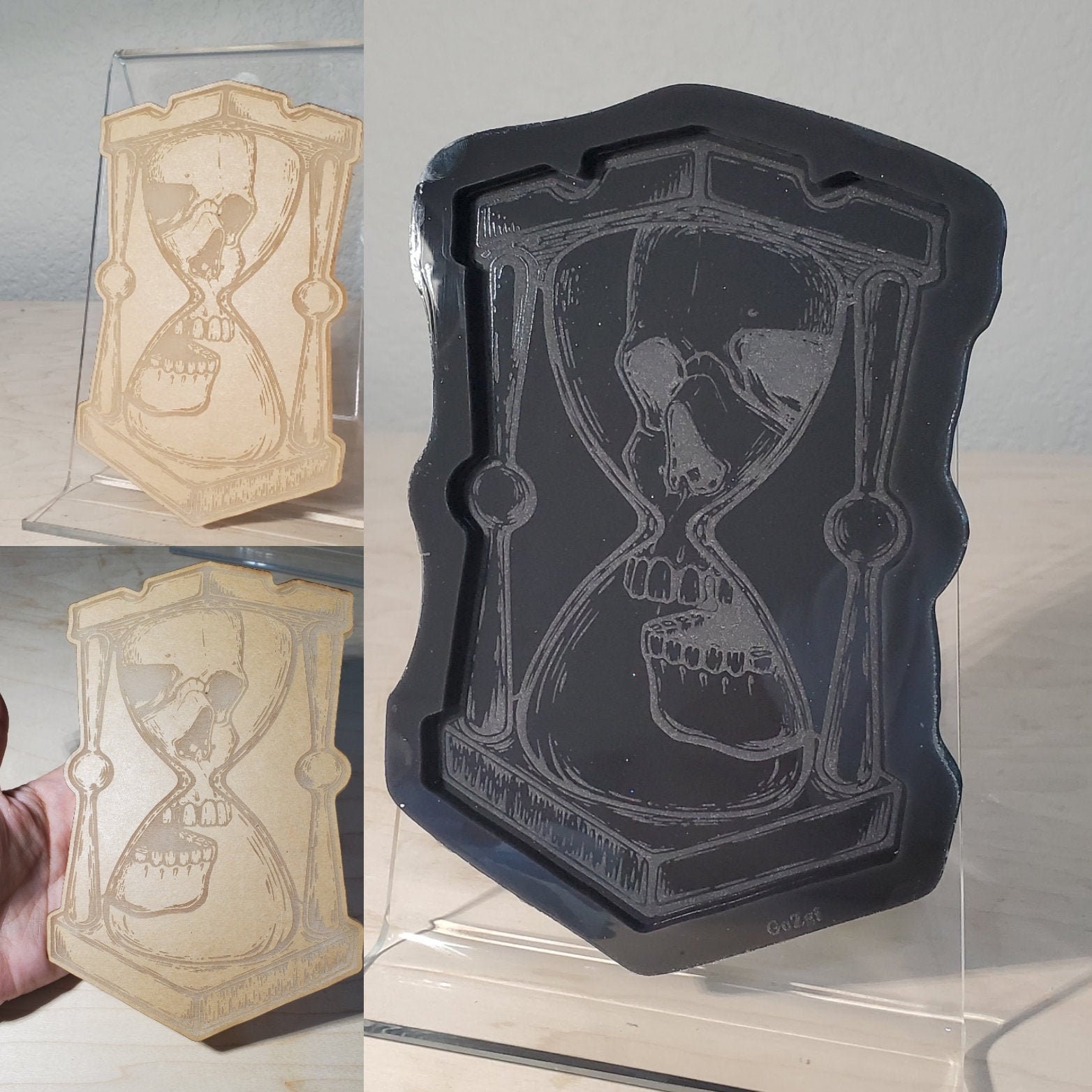 Death Hourglass 7in Flat Wall Deco Silicone Mold New Orleans - Etsy