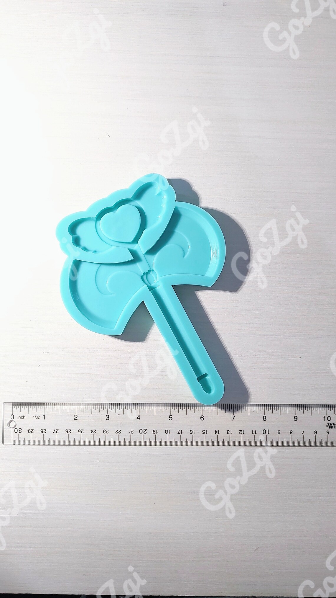 Magical Girl Weapon Axe Wand Big Heart Wings Shaker Silicone - Etsy