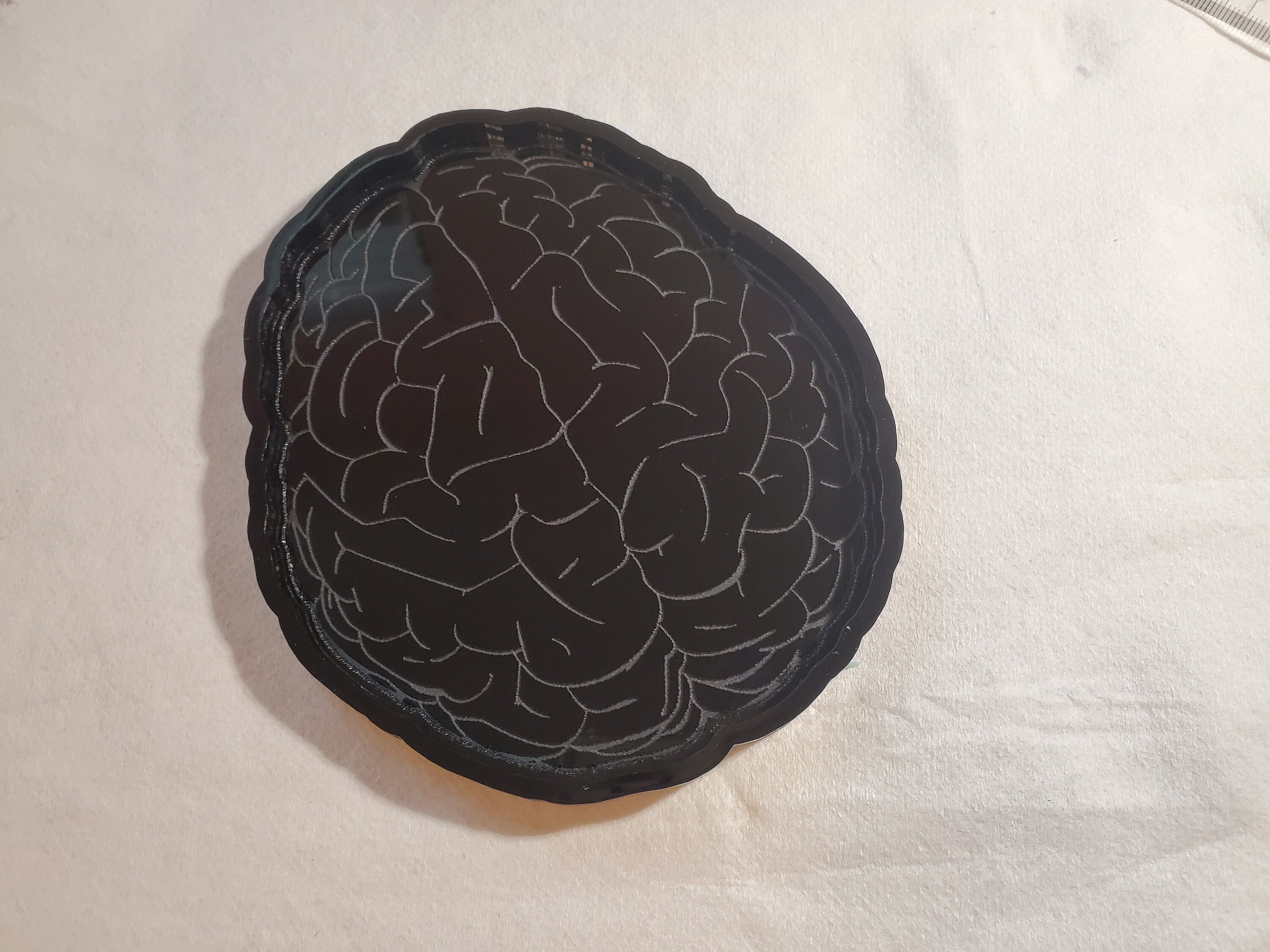 Brain Tray Silicone Mold Shiny Acrylic Blank Big Mold Deep Coster Shiny ...