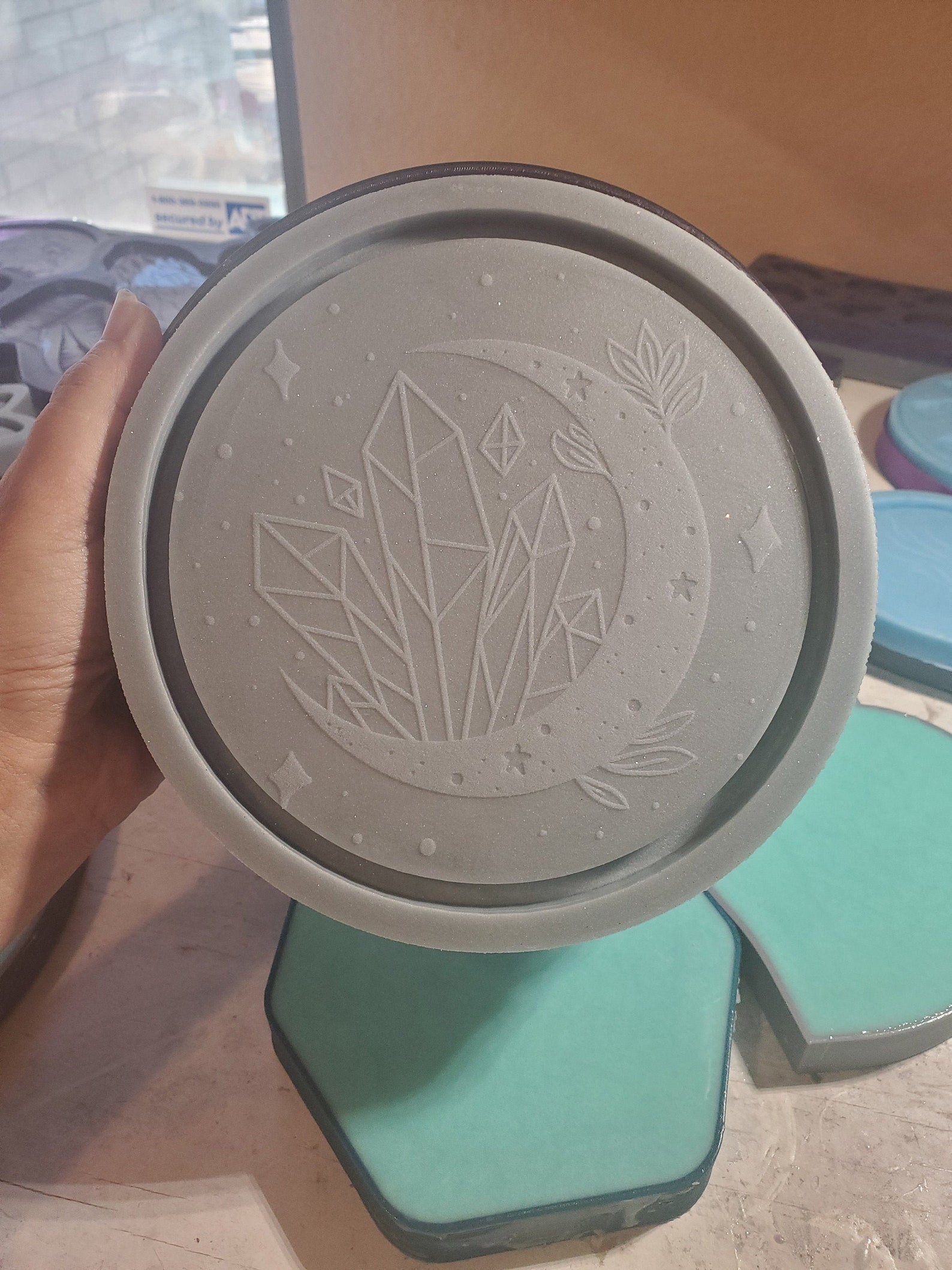 Crystal Moon Tray Silicone Mold 6 Inch Crescent Moon Base - Etsy